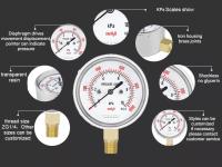 China YE60 3-inch 65mm 16KPa Micro-Pressure Gauge for Customer Requirements for sale