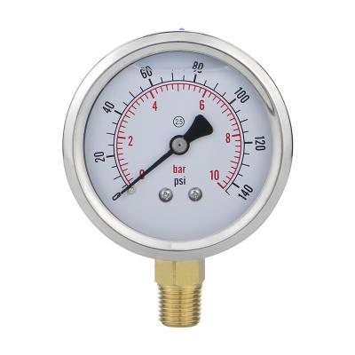 China ZG1/4 Threaded 63mm Oil Pressure Gauge for Customizable Air Pressure Measurement for sale