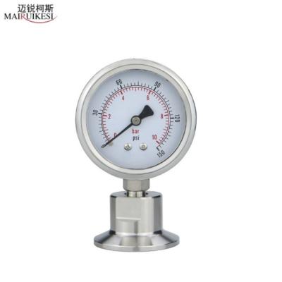 China Sanitary Industry 50.5mm Clamp Diaphragm Manometer Pressure Gauges with 40 Range by OEM for sale
