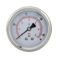 China High Precision YN60Z 60mm Pressure Gauges NPT1/4 16MPa/2.5Mpa Axial Back Connection for sale