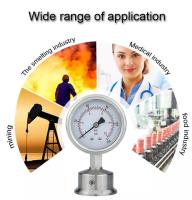 China 50.5/64 mm Chuck Type Diaphragm Pressure Gauges for Sanitary Industry Production Line for sale