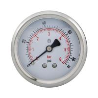 China Origin 60mm Liquid Filled Pressure Gauge with 1/4 Thread Connection and 2.5 Precision for sale