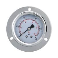 China 60mm Back Connection Flanged Water Gas Hydraulic Pressure Gauge Manometer for Your for sale