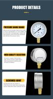 China 100mm Radial Connected Manometer for Precise Pressure Monitoring in Industrial Settings for sale