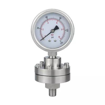 China Zhejiang Made 2.5 Precision 60mm Stainless Steel Diaphragm Pressure Gauges with Long for sale