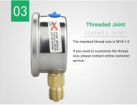 China 50mm Bottom Connection Glycerine Manometer Pressure Gauge for Oil Filled Applications for sale