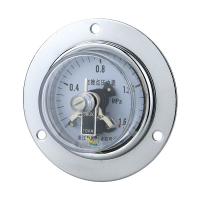 China 60mm Bourdon Tube Back Thread Pressure Gauge with Flange and Electric Contact Switch for sale