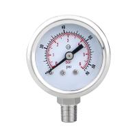 China Nominal Diameter 40mm Glycerine Filled Pressure Gauge for Natural Gas Transmission for sale