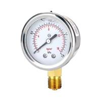 China Medical and Industrial 50mm 2'' Panel Oil Filled Pressure Gauge with NPT Connection Thread for sale