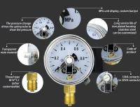 China 62.5mm YX60 Pressure Gauge with Controllable Electric Contacts and Accurate Readings for sale