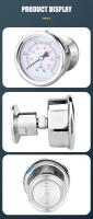 China YTP60ZBF 2.5 inch 316ss Tantalum Diaphragm Stainless Steel Sanitary Pressure Gauges for sale
