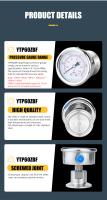China YTP60ZBF 2.5 inch 316ss Tantalum Diaphragm Stainless Steel Sanitary Pressure Gauges for sale