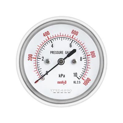 China Housing Iron-Plated Chrome Hydraulic Capsule Micro Pressure Gauge for Oil Pressure for sale