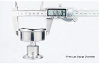 China 50.5/64mm Clamp Connect High Precision Air Liquid Pressure Gauge for Axial Fuel Meter for sale