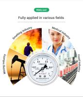 China 50.5/64mm Clamp Connect High Precision Air Liquid Pressure Gauge for Axial Fuel Meter for sale
