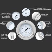 China 100mm 304ss Stainless Steel Diaphragm Capsule Micro Manometer Fuel Pressure Gauge for OEM for sale