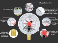 China Zhejiang Produced Electric Contact Oil Pressure Gauge M20*1.5 Thread for OEM Support for sale