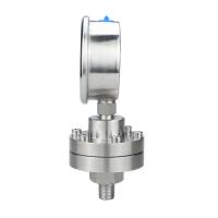 China 304ss Diaphragm Seal Air Pressure Gauge Manometer with 60mm Dial Range -0.1-10MPa for sale