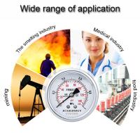 China Stainless Steel 50.5mm Back Mount Hydraulic Water Manometers for Pressure Measurement for sale