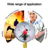 China 1.6% Precision 100mm Oil Filled Contact Pressure Gauge Manometer with M20*1.5 Thread for sale