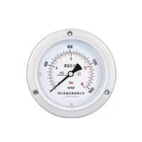 China Flange Edge Industrial Capsule Micro Pressure Gauge 16bar for Gas and Oil Measurement for sale