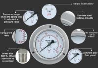 China Back Connected 99mm Pressure Gauge for Precise LPG Gas and Water Pressure Measurement for sale