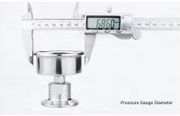 China YTP60ZBF Gas Liquid Bull Manometer Pressure Gauge Sanitary Full SS Diaphragm 0.25 Range for sale