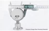 China YTP60ZBF Gas Liquid Bull Manometer Pressure Gauge Sanitary Full SS Diaphragm 0.25 Range for sale