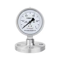 China Flange Type Water Pressure Indicator Diaphragm Manometer Hydraulic Oil Pressure Gauge for sale