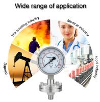 China YTP100BF 100mm Nominal Diameter Double Scale Stainless Steel Diaphragm Seal Pressure Gauge for sale