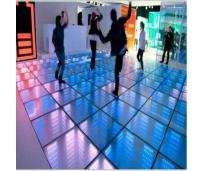 China 50 Ra CRI LED Dance Floor Tiles for Wedding Party Decoration Shinning Multi Color 50000 Working Hours for sale