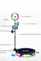 China Live show wifi selfie ring light cabina de fotos photobooth 360 video booth camera 360 photo booth automatic rotation with stand for sale