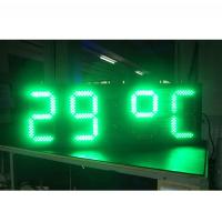China outdoor led clock time date temperature sign for sale