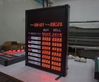 China Professional 7 Segment Foreign Currency Exchange Rate Display Board with Standing Style Installation and 12V IP65 LED Inside for sale