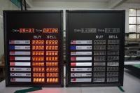 China Professional 7 Segment Foreign Currency Exchange Rate Display Board with Standing Style Installation and 12V IP65 LED Inside for sale