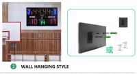 China Customized Shape Indoor Stadium Sport Soccer Baseball Digital Scoreboard with 24 Second Shot Clock Blue Yellow White Optional for sale