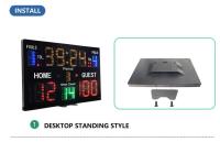 China Customized Shape Indoor Stadium Sport Soccer Baseball Digital Scoreboard with 24 Second Shot Clock Blue Yellow White Optional for sale