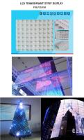 China transparent full color outdoor flexible led strip curtain video display for sale