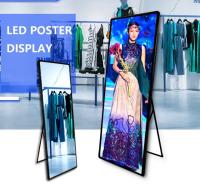 China Hotsale p2 p2.5 p3 smd indoor full color led poster screen floor standing wifi control led poster display for events advertising for sale