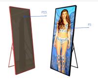 China Hotsale p2 p2.5 p3 smd indoor full color led poster screen floor standing wifi control led poster display for events advertising for sale