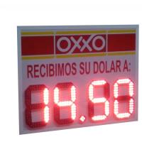 China 15 inch 7-segment led large red color outdoor digit for sale