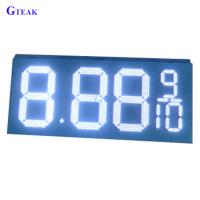 China shenzhen guangzhou gas station price board red white blue green  7 segment digital led  gas price sign for gas station for sale