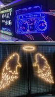 China Personalized electronic wall decoration indoor outdoor happy birthday wedding letter light bar acrylic custom led neon sign for sale