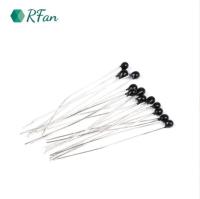 China 10K 3950 1% Temp Measurement NTC Thermistor Pearl Shaped for sale