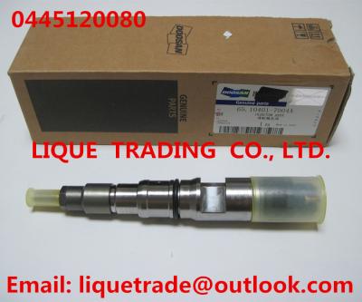 China Genuine Common Rail Injector 0445120080 for DAEWOO DOOSAN DL06S 65.10401-7004A for sale