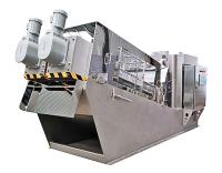 China Food Industry Sludge Screw Press Sludge Dewatering Machine 2rpm ~ 3rpm  Screw Sludge Dehydrator for sale