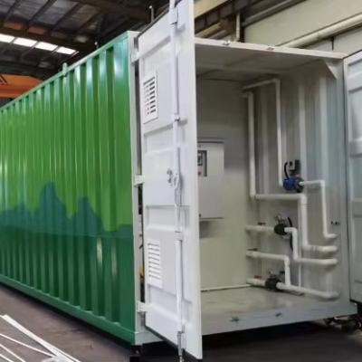 China 50/100/200m3/d MBR Bioreactor Containerized Sewage Treatment Plant With Electric Auto Control PLC  Compact Design for sale