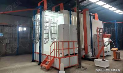 China Customizable Powder Coating Booth For Metal Parts Furniture Automotive Components Industrial Powder Spray Painting Booth for sale