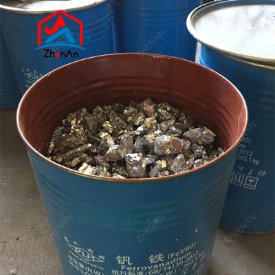 China Ferro Vanadium FeV80 Silver Grey Lumps with 80% Vanadium Content for Efficient Deoxidation in Ferroalloy Plants for sale