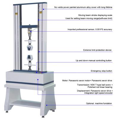 China 50KN Load Cell Tensile compression bending Strength Testing machine for sale